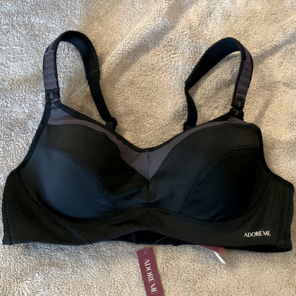 Adore Me | Intimates & Sleepwear | Nwt Adore Me Sports Bra Black 34ddd ...